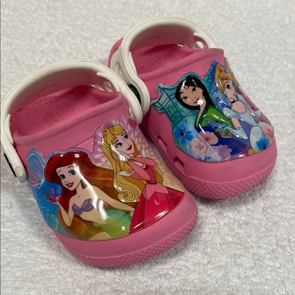 CROCS | Shoes | Crocs Disney Princess Toddler Size 4 Clogs Pink | Poshmark